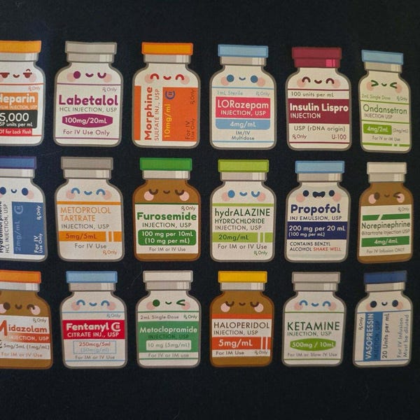 Holographic Beaker Sticker, Cute Chemistry Flask, Biology, Lab Tech ...