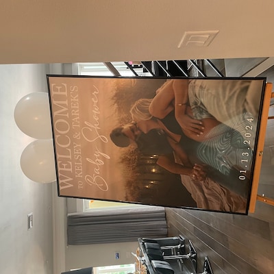 Baby Shower Welcome Sign With Photo Custom Photo Baby Shower Welcome ...