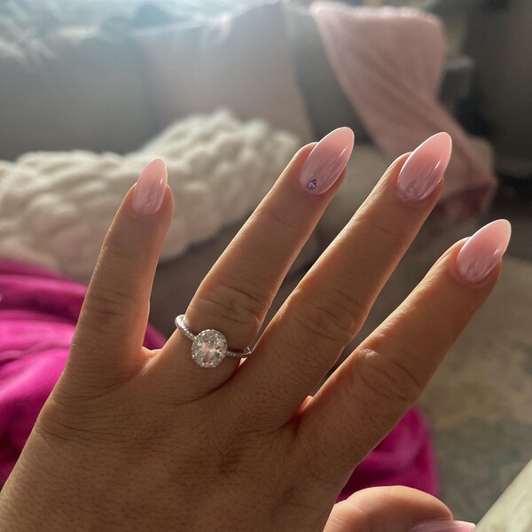 Contour Chevron V Shape Bridal Band Women Ring Cubic Zirconia Wedding ...