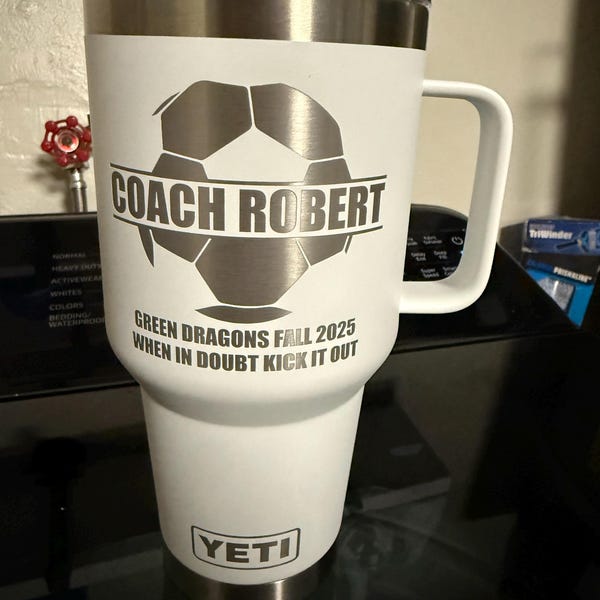 YETI Personalized SOCCER Ball - Player, Coach Gift, Laser Engraved ...