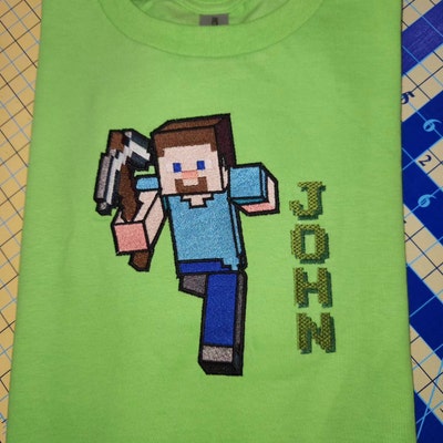 Zombie Minecraft Embroidery Design digital File - Etsy