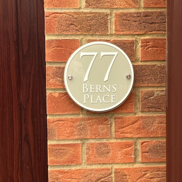 Traditional House Number Signs & Address Plaques in Sage Green - Etsy UK