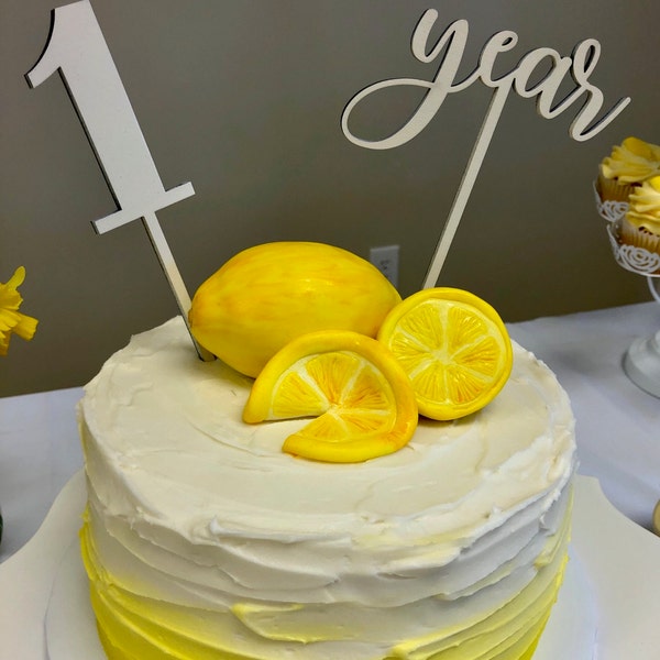 One Cake Topper Boy Girl 1 Year Birthday Baby Smash Cake Topper First ...