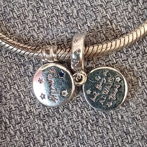 Two-tone Splittable Sun and Moon Dangle Charm,authentic Genuine Silver ...