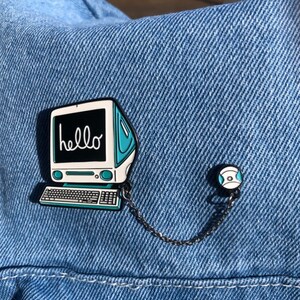 Apple Imac Pick Your Color Enamel Pin With Mouse on Chain - Etsy
