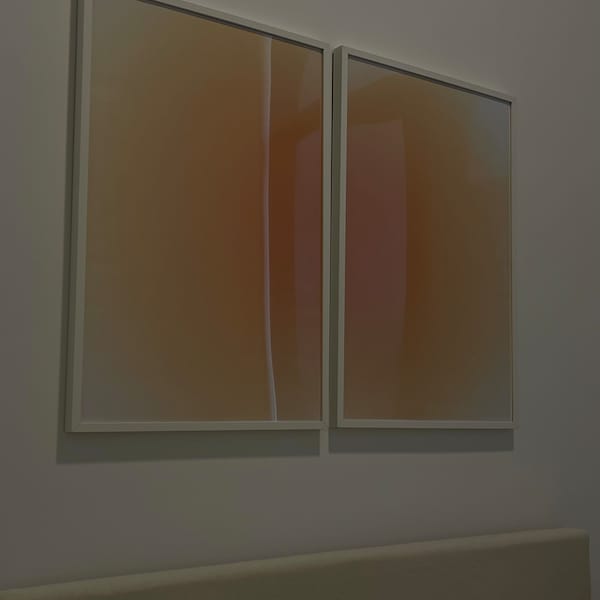 Peach Blur Aura Digital Poster - Printable Peach Gradient Wall Print ...
