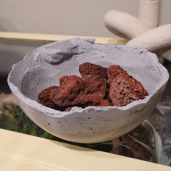 Artisans Lava Stone Diffuser Bowl Handmade Concrete Bowl With Lava ...