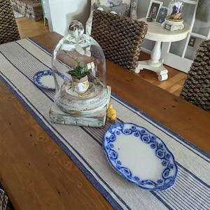 French Style Linen Table Runner, Striped Linen Table Runner ...