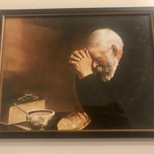 Eric Enstrom Grace Man Praying Over Bread new High Resolution Print ...