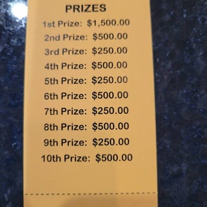 1,000 Custom Printed Raffle Tickets for Your Fundraiser. Card Stock of ...