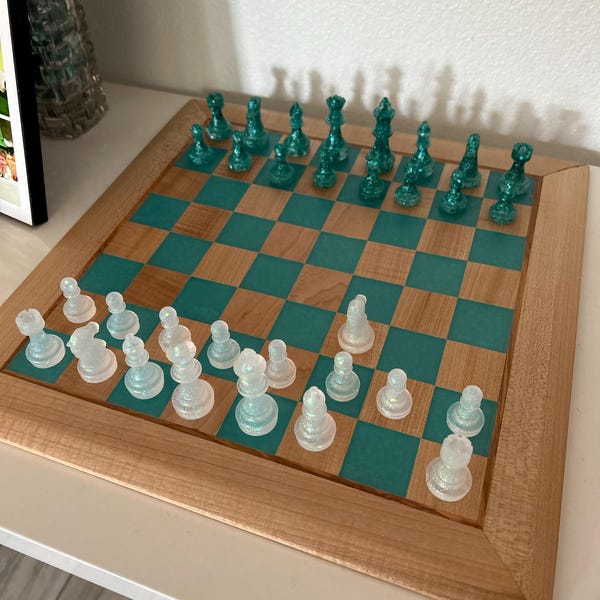 Replacement Glitter Resin Chess Pieces ONLY | Enchanted Opal & Chunky ...