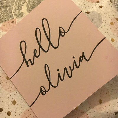 Personalised New Baby Name Card New Baby Gift New Baby Card - Etsy