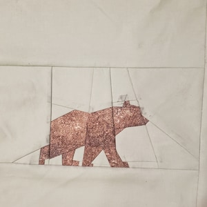 Bear Foundation Paper Piecing Pattern, Bear FPP, Animal PDF Sewing ...