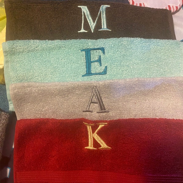 Personalized Embroidered Washcloth, Monogram Facecloth - Etsy