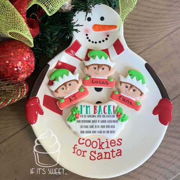 Elf With Sign or Plaque Cookie Cutter and Fondant Cutter and Clay ...