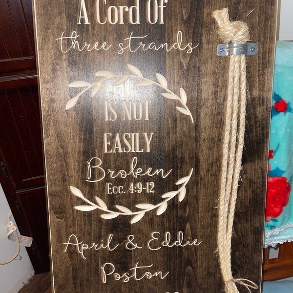 Unity Rope Cord of Three Strands Wedding Alternative God's Knot Braid ...