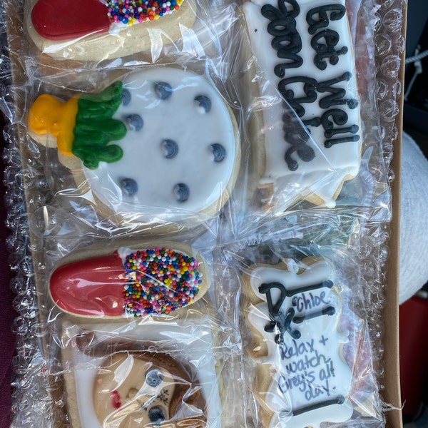 Get Well Sugar Cookies/ Surgery Gift / Knee Surgery Sugar Cookies ...