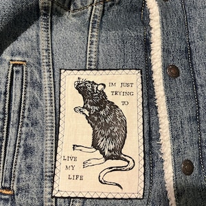 Handmade Rat Patch Rat Patch Rat Accessories Animal Patches Iron on ...