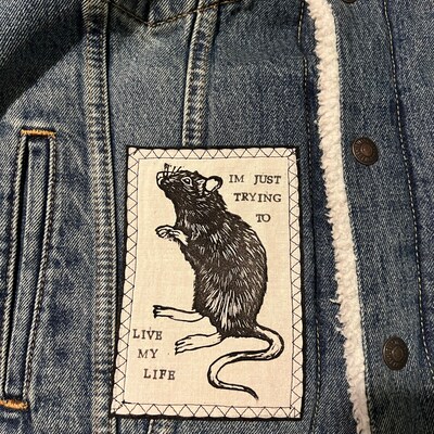 Handmade Rat Patch Rat Patch Rat Accessories Animal Patches Iron on ...
