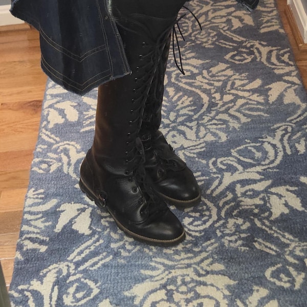 Custom Black Leather Half Chaps: Cowgirl Gaiters Spats Cowboy Women Leg ...
