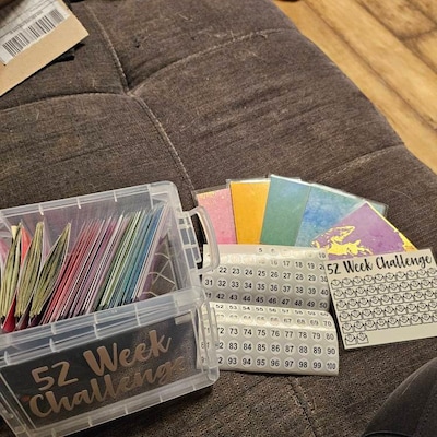 52 Week Challenge Box Money Saving Challenge 52 Envelope Challenge 52 ...