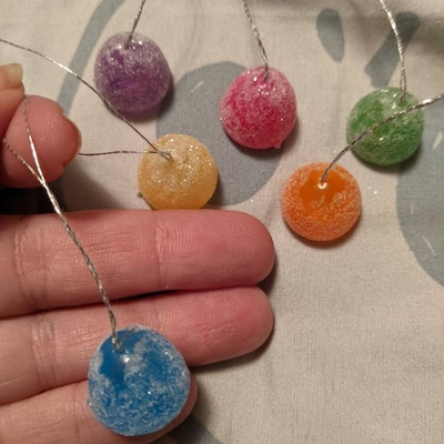 Glittered Pastel Gumdrop Ornaments 5/8 Inch Set of 6 - Etsy
