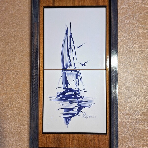 Ceramic Tile Wood Frame: Custom 8-inch X 8-inch Real Wood Frame for ...