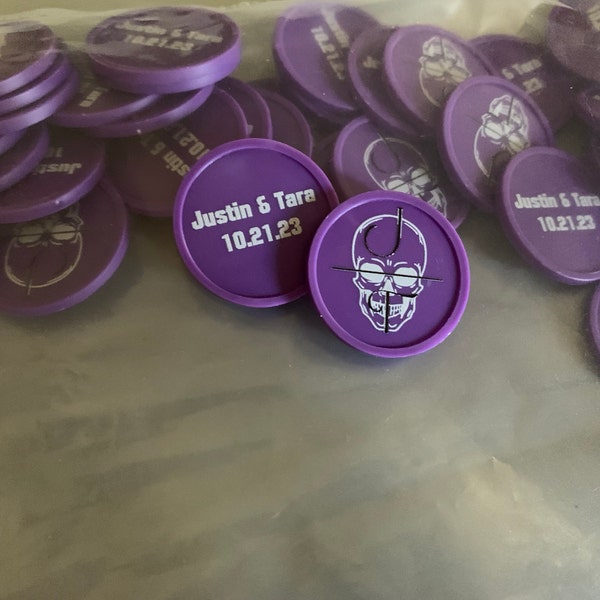 Custom Plastic Tokens Printed With Your Full Color Design - Add Your ...