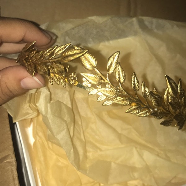 Gold Leaf Headband, Greek Goddess Headband, Grecian Tiara, Wedding ...