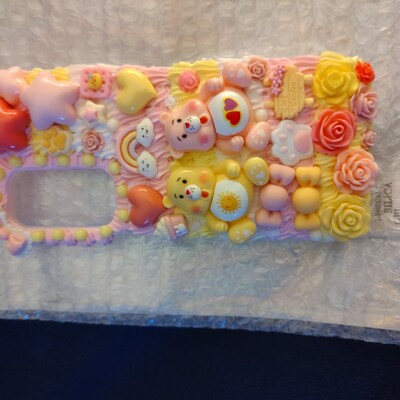 Kawaii Cute Decoden Phone Cases for All Models, Pink and Black Handmade ...