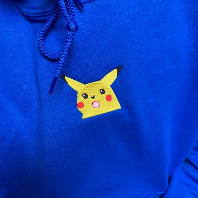 Surprised Pika Embroidered Choose Between Tshirt / Hoodie / Crewneck ...
