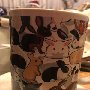 Rabbit Coffee Mug, Cute Bunny Gift, Pet Rabbit Lover, Gift for Her, Him ...