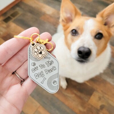 Off to the Dog Park Keychain SVG, Ai, EPS Files Dog Svg Glowforge Files ...