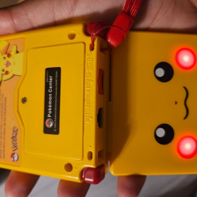 Pikachu cheekachu Custom Gameboy Advance SP Bundle W/ IPS V2 Screen ...