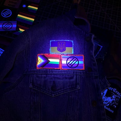Transgender Flag Embroidered Patch LGBT Trans Pride Hook and Loop, Iron ...