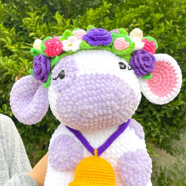 Patrón de ganchillo, Patrón de vaca Lulu, pattern cow, pattern pdf ...