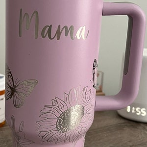 Lily and Leopard Print Laser Engraved Tumbler - Etsy