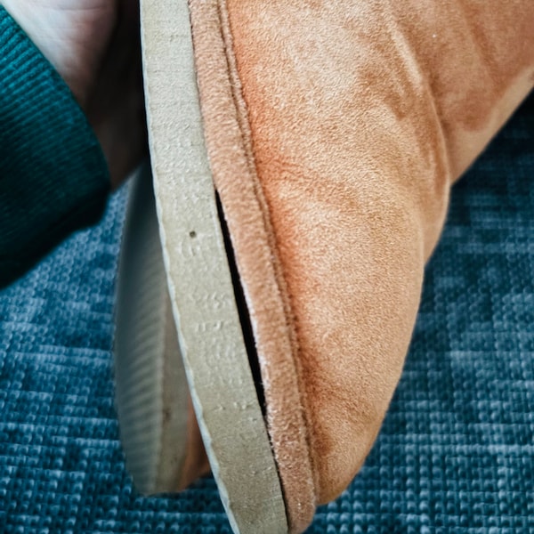 Camel-colored Mixed Slippers in Sheepskin Leather Slipper - Etsy