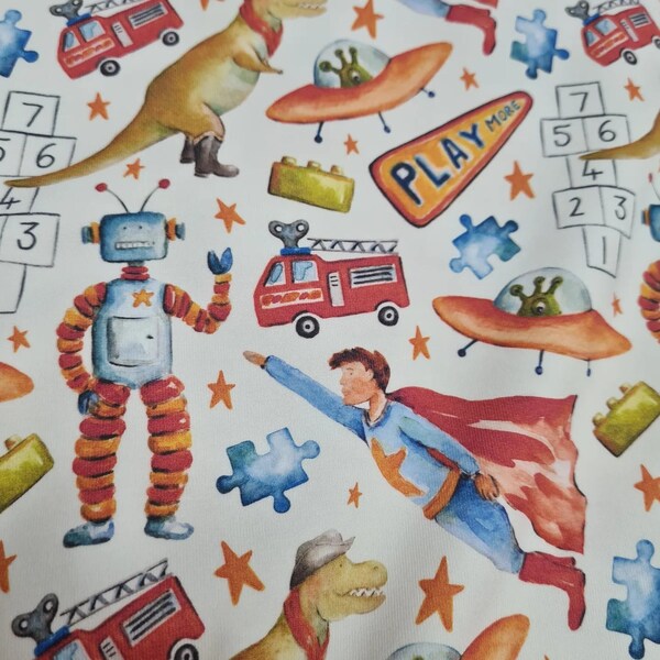 Flying High Non Exclusive Seamless Pattern Design, Children's Fabric ...