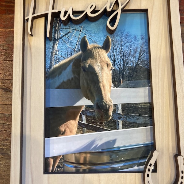 Personalized Horse Picture Frame | 4x6 or 5x7 Wood Frame - Etsy