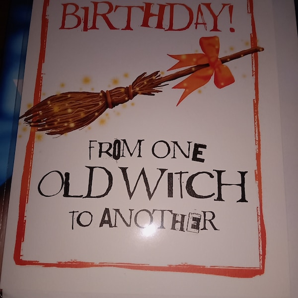 Witch Birthday Greetings Card - Etsy