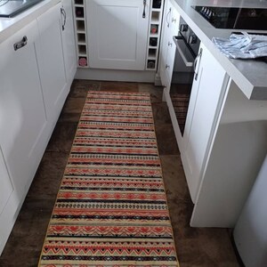 Boho Style Black and Blue Color Stair Rug, Cool Stair Tread Carpet ...