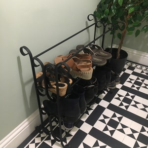 Wrought Iron Shoe Rack Extra Large Version - Etsy