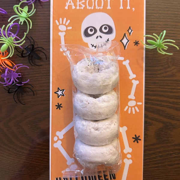 Donut Skeleton Printable, Halloween Printable, Classroom Halloween ...