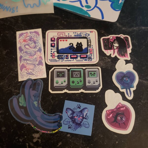 Demon Girl Sticker Sheet Neon Purple Goth Original Artwork 3 - Etsy Canada