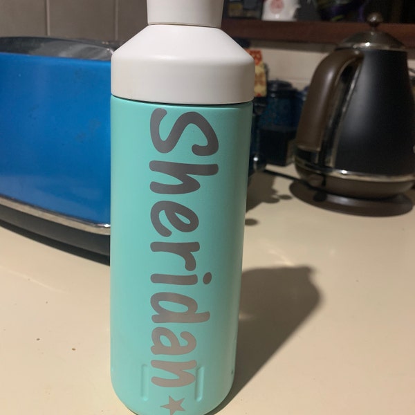 2 X Vinyl Drink Bottle NAME LABELS Personalized STICKERS Custom Name ...