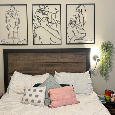 Set of 3 Wall Art Framed for Romantic Bedroom, Sensual Minimalist ...