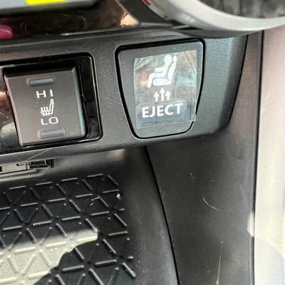 Eject Button Decal, Car Decal, Eject Passenger Button, Blank Button ...