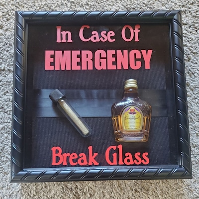 DECAL ONLY for DIY Shadow Box-in Case of Emergency Break Glass, Coffee ...