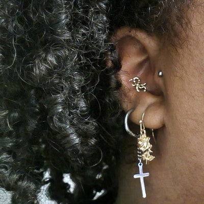 Double Stacked Tiny Pyramid 316L Stainless Steel Conch Clicker - Etsy